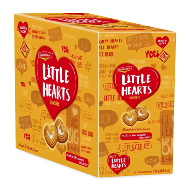 Britannia Little Hearts | 750g (Pack of 10*75g) - Biscuits - Farms2Home ...