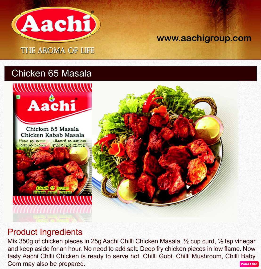 Aachi - Chicken 65 Masala - Spices & Masala - Farms2Home.sg - Shop ...